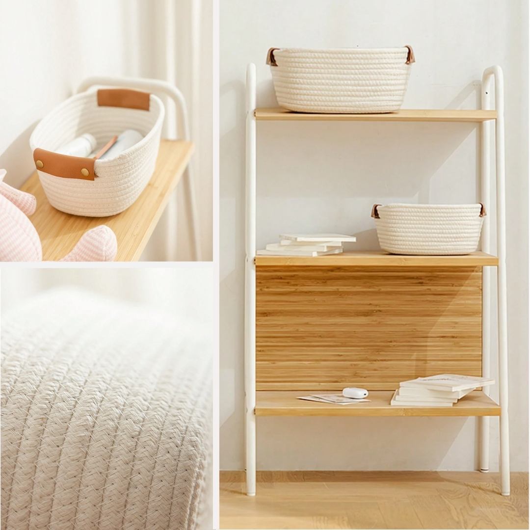 Sets de 2 et 3 Paniers de Rangement Boho - Blanc Cassé – Gula Market®